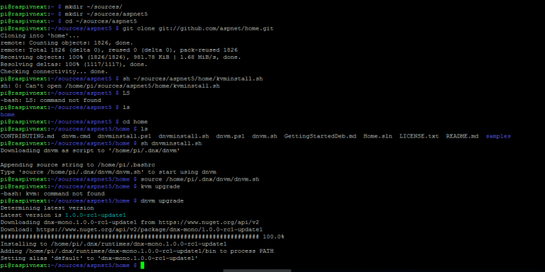 Aspnet Vnext On A Raspberry Pi Timdows
