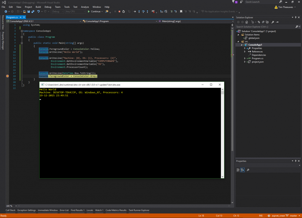 ASP.NET vNext on a Raspberry PI – timdows