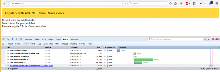 Angular2 Templates With Aspnet Core Razor Timdows